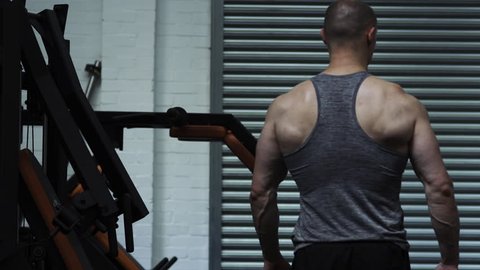 Strong Muscular Bodybuilder Resting After Intense Stock Footage Video ...