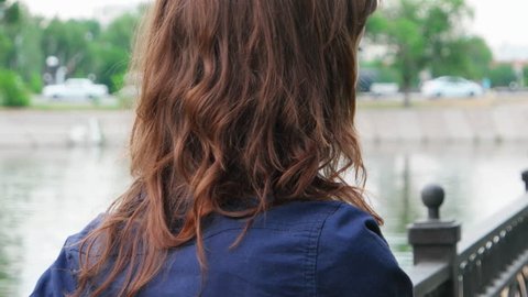 Cute Teenage Girl Turn Look Back Stock Footage Video (100% Royalty-free ...