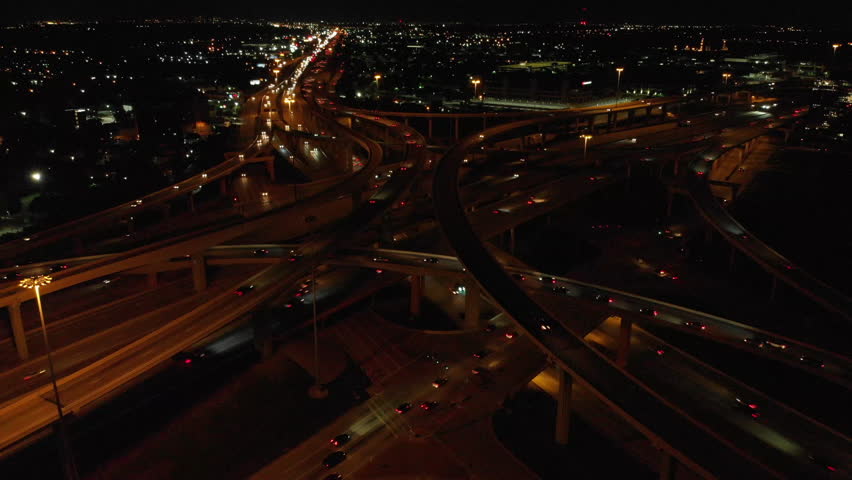 5 Dallas high five interchange Stock Video Footage - 4K and HD Video ...