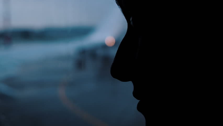 Silhouette of a Female Face Stock Footage Video (100% Royalty-free ...