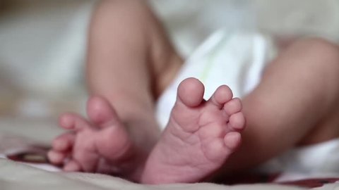 Newborn Baby Feet Feet Neonatal 3 Stock Footage Video (100% Royalty ...