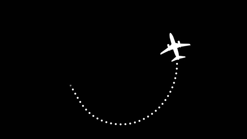 Seamless Minimalistic Animation Airplane Black White Stock Footage ...