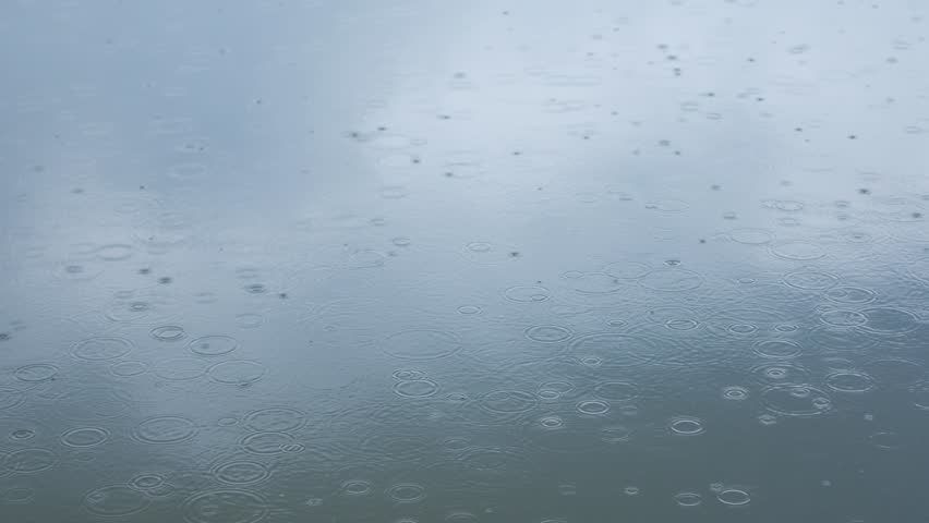 Rain Drops Fall On Water Stock Footage Video (100% Royalty-free ...