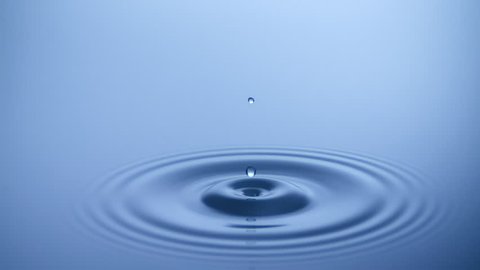 slow motion water drop splash into Stock Footage Video (100% Royalty ...