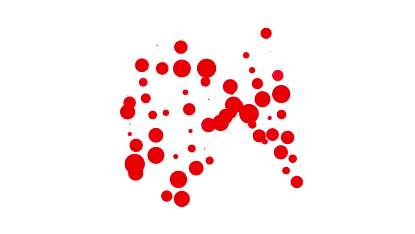 Red Round Particles Moving On White Stock Footage Video (100% Royalty ...