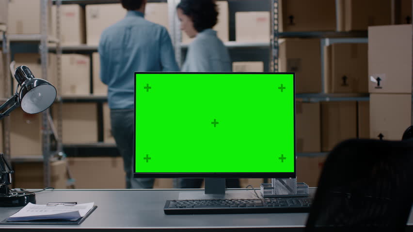 In the Warehouse Computer with Stock Footage Video (100% Royalty-free ...
