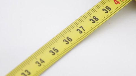 Yellow Measure Tape Ruler Instrument Measuring Stock Vector (Royalty ...