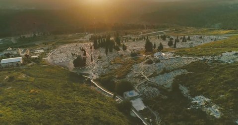Aerial View Ari Tomb Safed Tzfat Stock Footage Video (100% Royalty-free ...