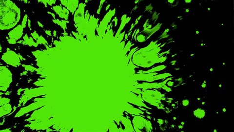 Effect Drop Bright Green Paint On Stock Footage Video (100% Royalty ...