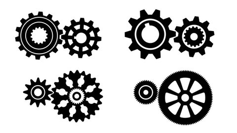 Gears Shapes Vector Set Tooth Wheels: Stock-Vektorgrafik (Lizenzfrei ...
