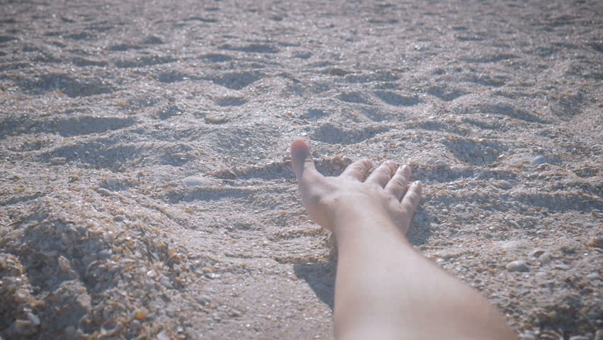 Close-up Hand Slowly Passes Through Stock Footage Video (100% Royalty ...