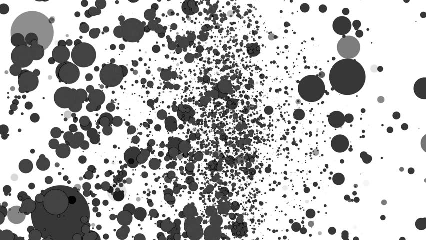 Gray Round Particles Flying On White Stock Footage Video (100% Royalty ...