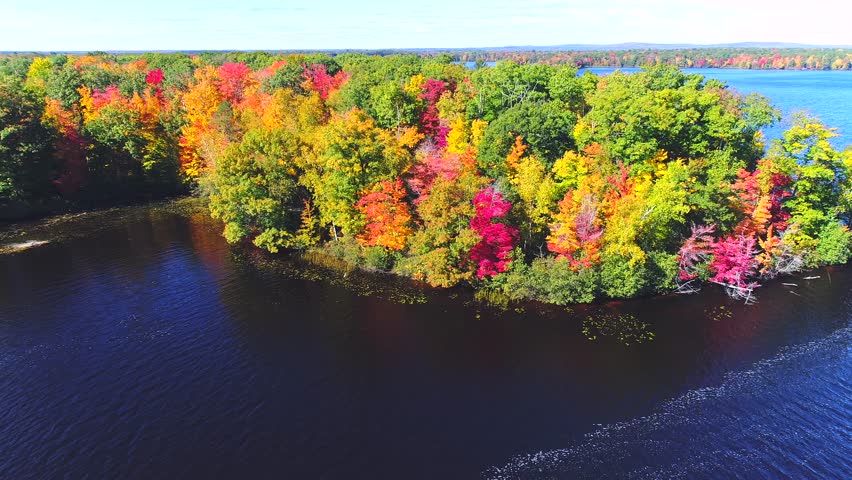 Autumn in Northern Wisconsin, Colorful Stock Footage Video (100% ...