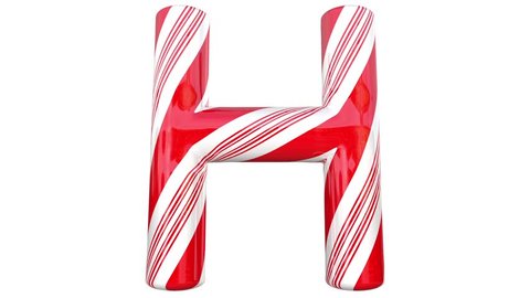 Mint Hard Candy Cane 3d Alphabet Stock Illustration 316258118