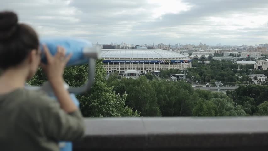 modern big city skyline back view Stock Footage Video (100% Royalty ...