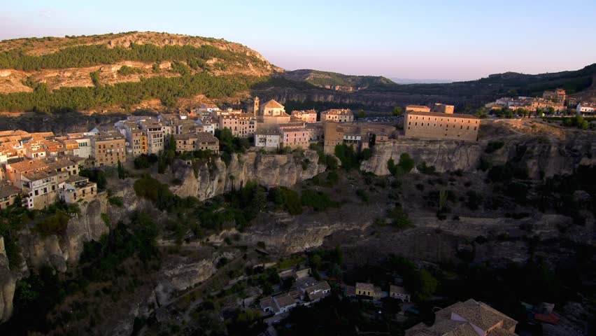 Aerial View of Cuenca, Spain Stock Footage Video (100% Royalty-free ...