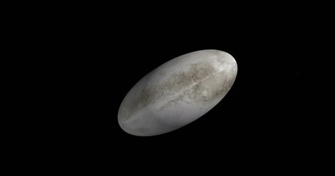 Haumea Dwarf Planet Rotating Loop Stock Footage Video (100% Royalty ...