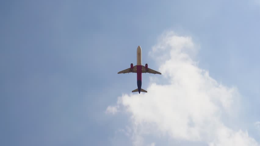 plane flying over head on blue Stock Footage Video (100% Royalty-free ...