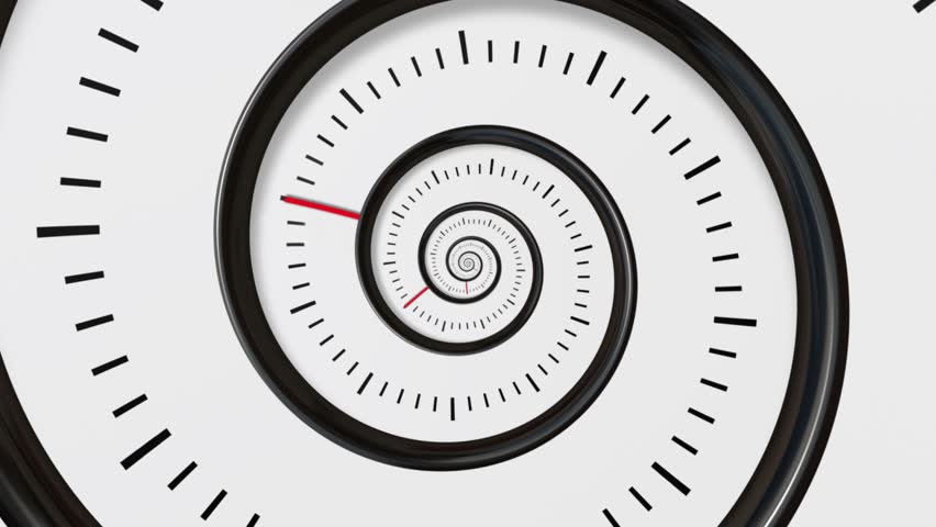 moving time spiral clock seamless infinite Stock Footage Video (100% ...