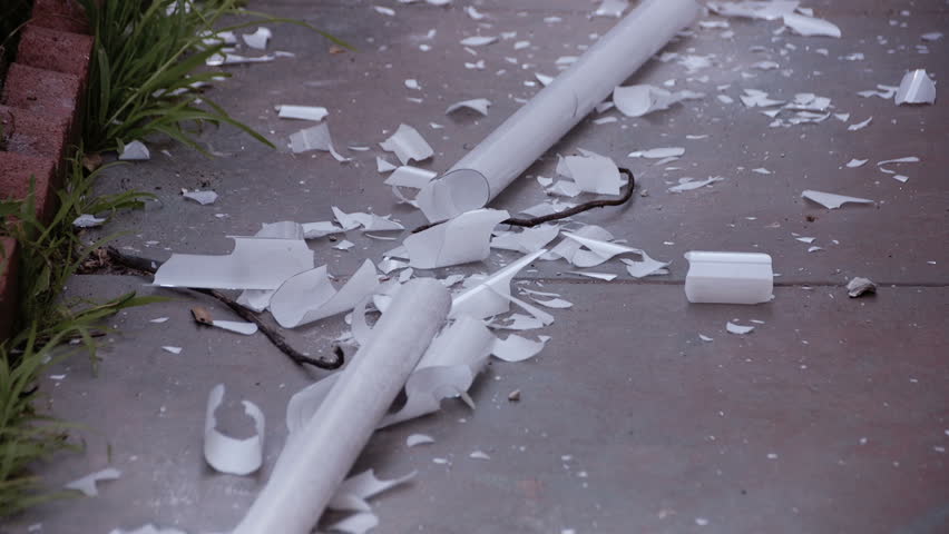 broken fluorescent tube on cement floor Stock Footage Video (100% ...