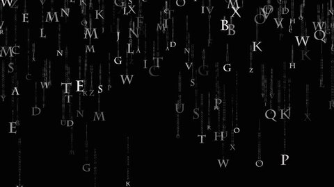 Background Matrices Letters Matrix English Alphabet Stock Footage Video ...