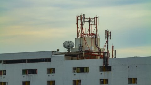Time Lapse Satellite Dish Antenna On Stock Footage Video (100% Royalty ...
