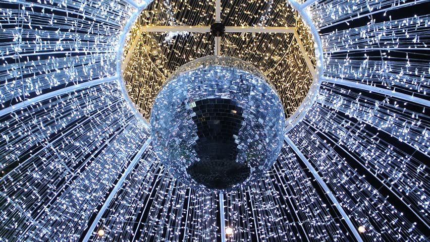 disco ballmirror ball reflecting colorful lights Stock Footage Video ...