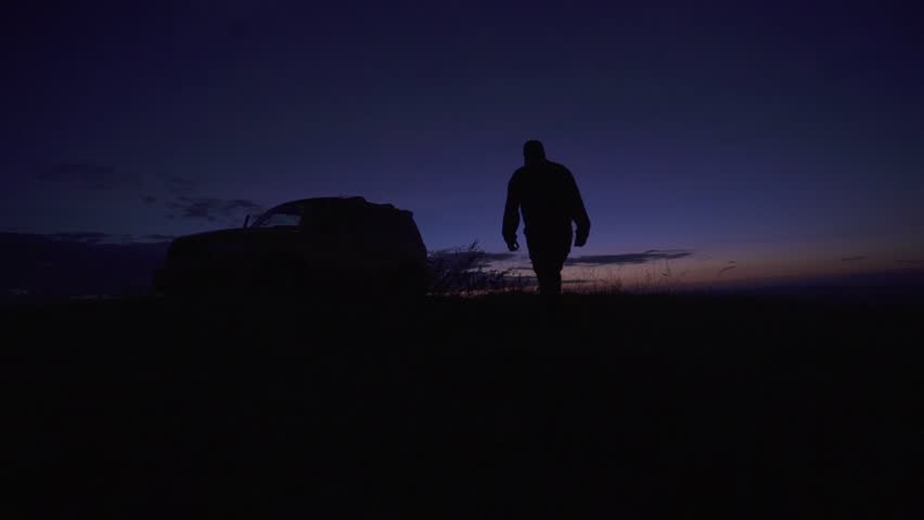 Man Walking By the Morning Stock Footage Video (100% Royalty-free ...