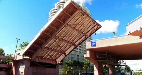 Drawbridge Lowering Down Closing Space Boat Stock Footage Video (100% ...