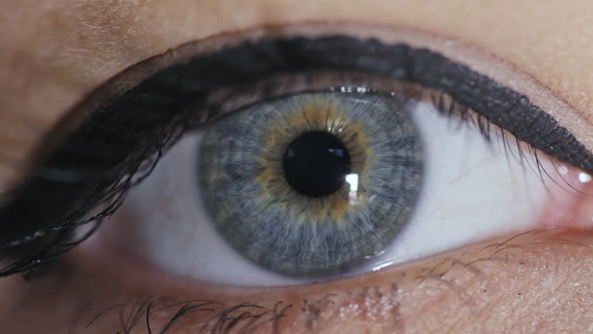 Eye Iris Contracting, Pupil Dilation, Stock Footage Video (100% Royalty ...
