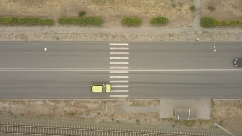 Aerial Top View of Crosswalk Stock Footage Video (100% Royalty-free ...