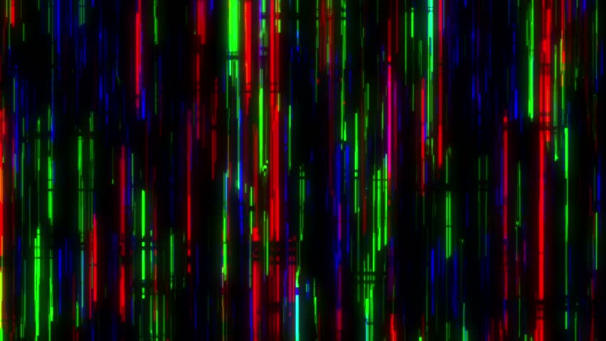 Glitch Lines Abstraction Background Rain Stock Footage Video (100% ...