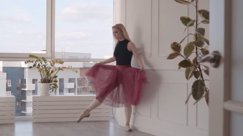 Professional Ballet Dancer Jumping Into Splits Stock Footage Video (100 ...