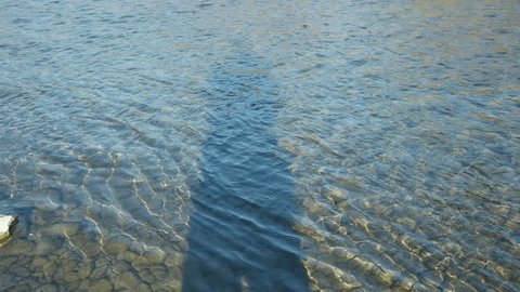 Shadow Man On Surface River Arm Stock Footage Video (100% Royalty-free ...