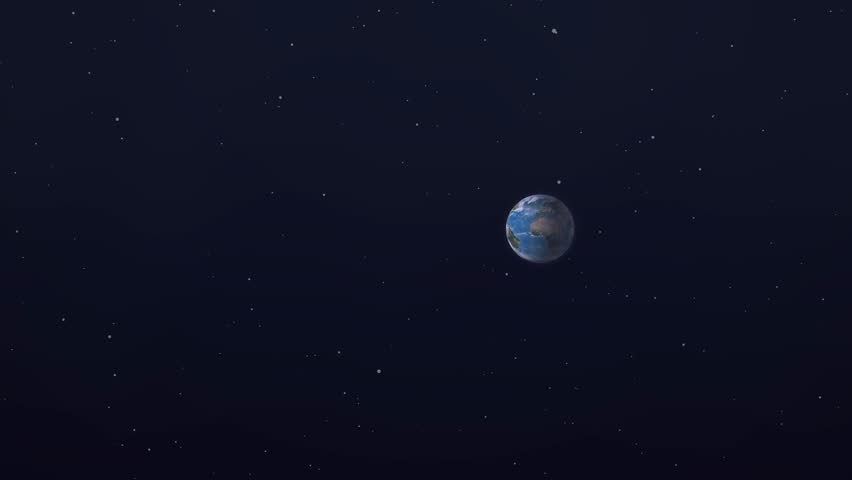 Planet Earth in Space Animation. Stock Footage Video (100% Royalty-free ...