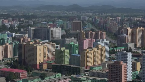 North Korea Capital City Pyongyang Skyline Stock Footage Video (100% ...
