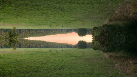 Abstract View Modern Field Inverted Inception Stock Footage Video (100% ...