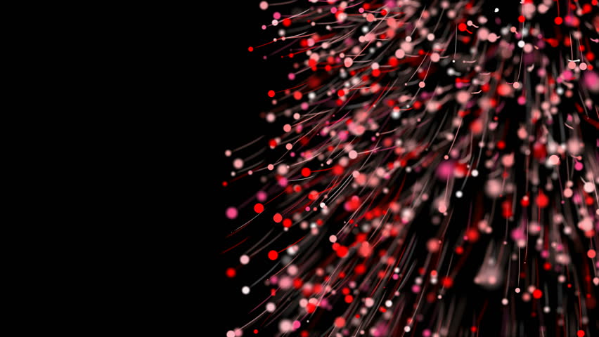 abstract red particles flying lines on Stock Footage Video (100% ...