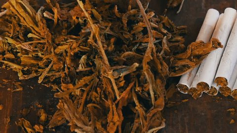 Homemade Cigarettes Rollup Stuffed Tobacco On Stock Footage Video (100% ...
