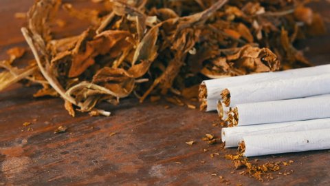 Homemade Cigarettes Rollup Stuffed Tobacco On Stock Footage Video (100% ...