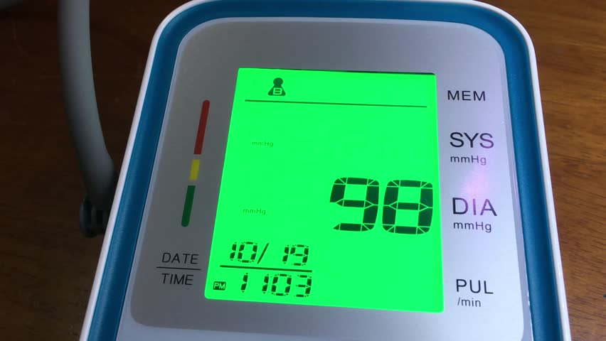 Blood Pressure Monitor. 4k Ultra Stock Footage Video (100% Royalty-free ...