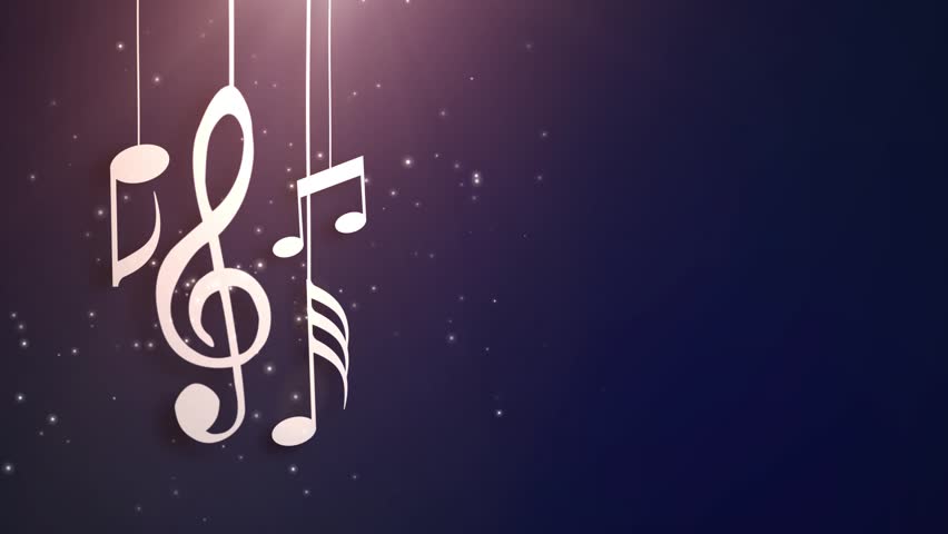 Music Notes Flowing Hanging On Stock Footage Video (100% Royalty-free ...