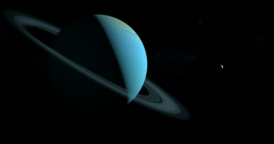 Miranda Moon, Uranus V, Orbiting Stock Footage Video (100% Royalty-free ...