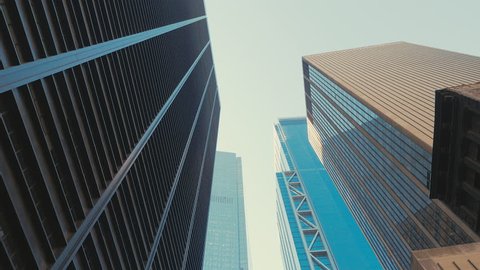 Modern Office High Rise Skyscraper Buildings Stock Footage Video (100% ...