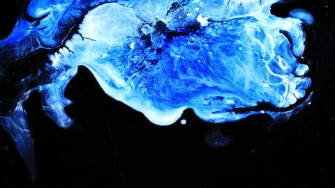 Paint Burst Overlay Underwater Explosion Blue Stock Footage Video (100% ...