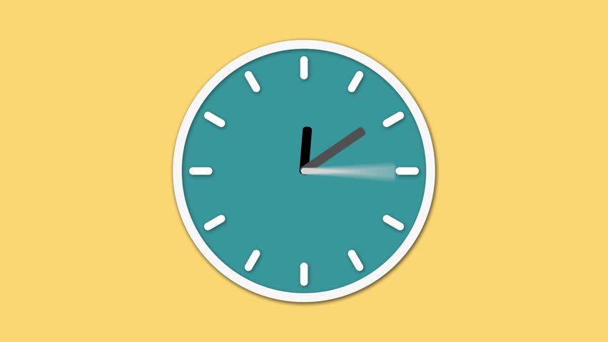 Animated Clock Face Counting Down. Stock Footage Video (100% Royalty ...