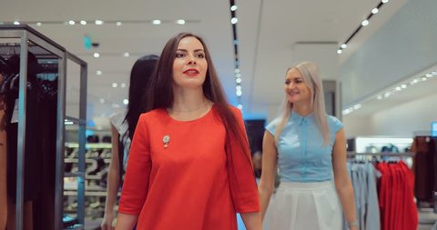 Girls Walk Around Store Stock Footage Video (100% Royalty-free ...