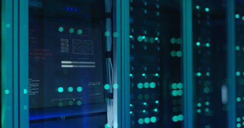 powerful servers sit behind glass panels Stock Footage Video (100% ...