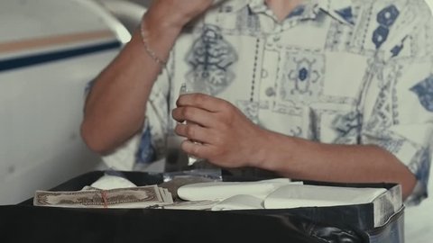 Colombian Gangster White Shirt Style 80s Stock Footage Video (100% ...