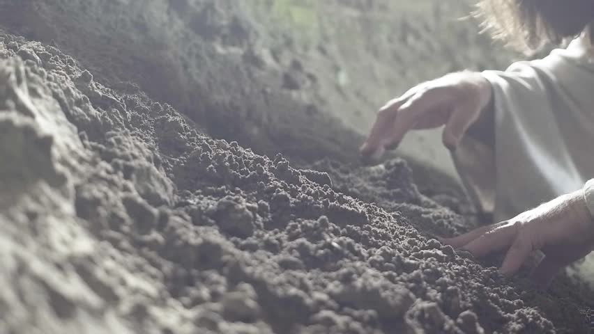 man like jesus christ digging hole Stock Footage Video (100% Royalty ...